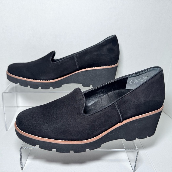 Vionic | Shoes | Vionic Womens Willa Wedge Suede Loafer Black Arch ...